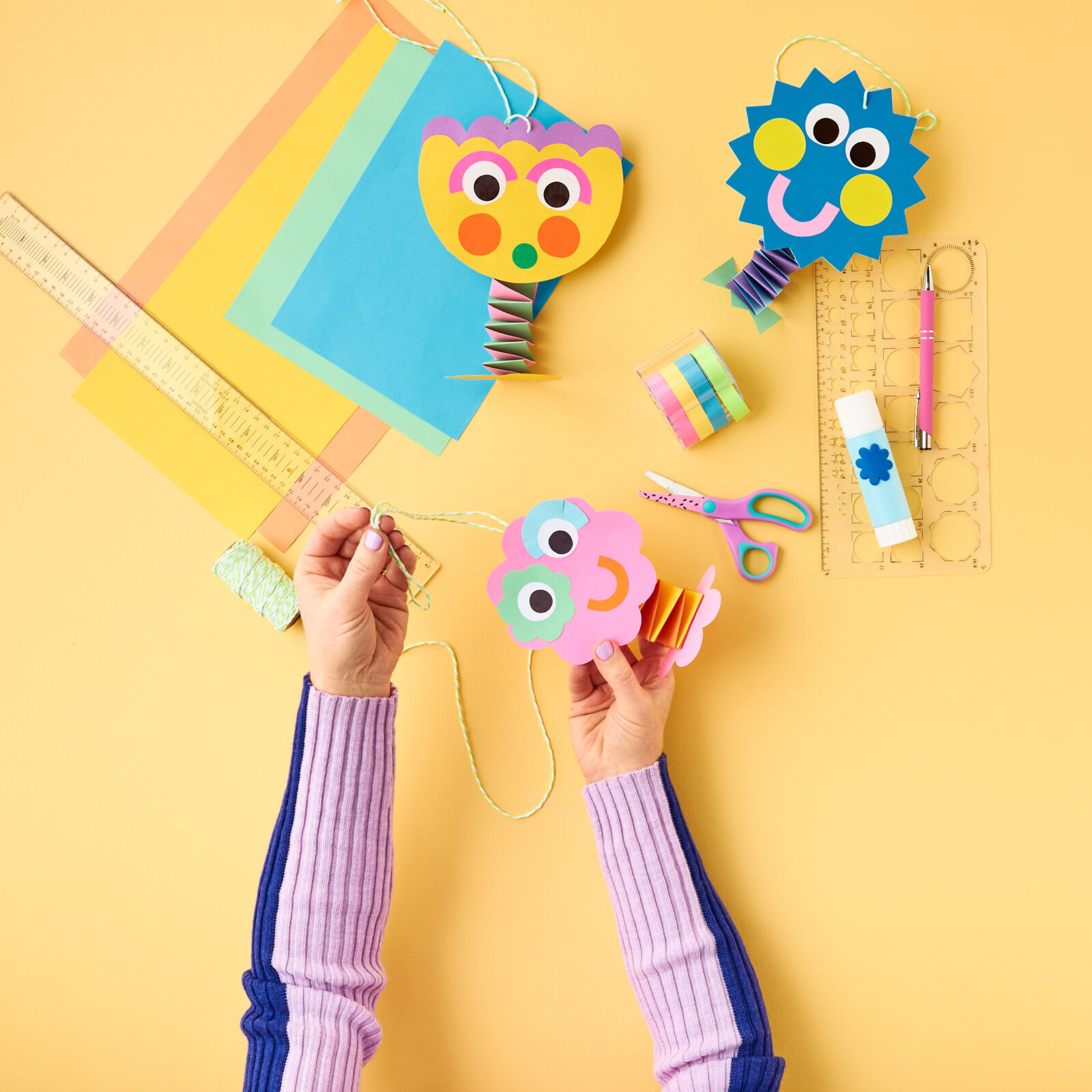 Fancy Paper Craft Flower Puppets | seemakeplay.com.au